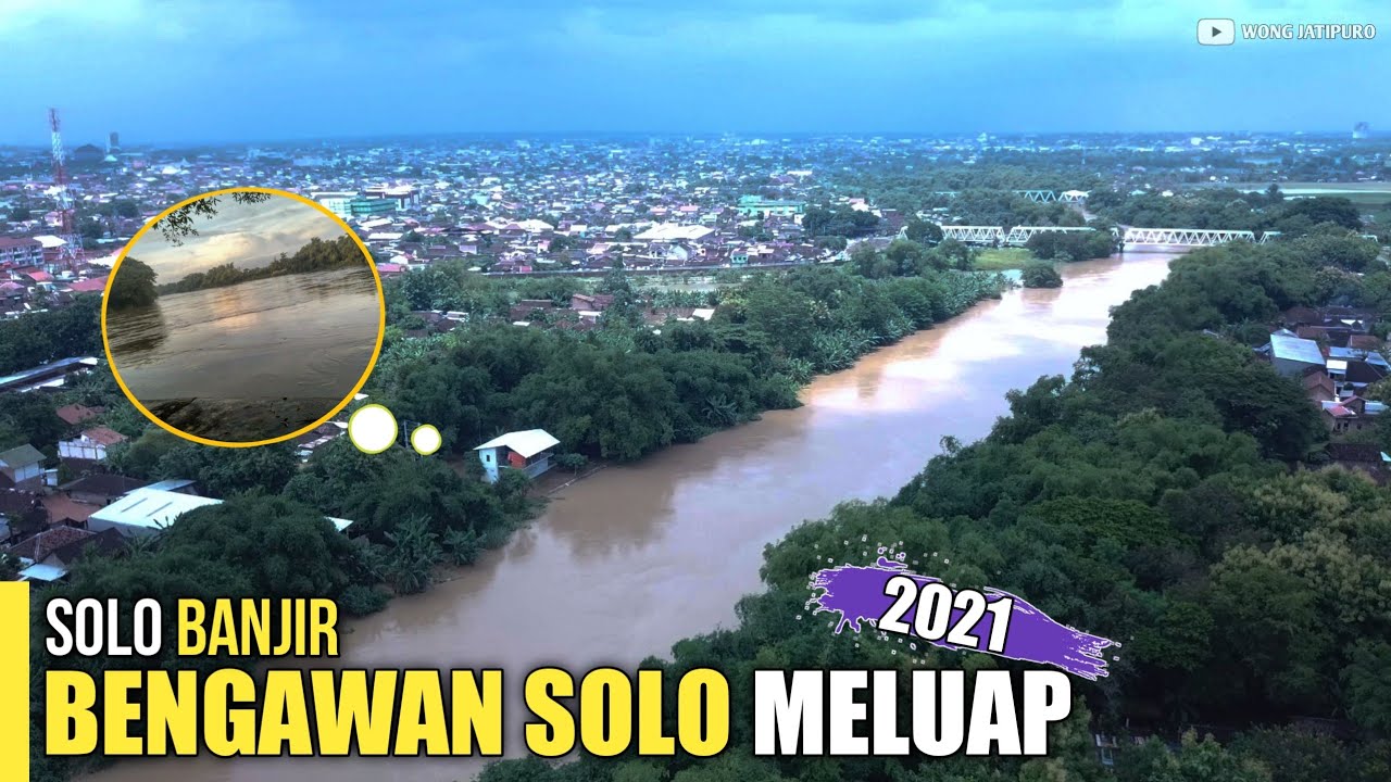 PANTAUAN UDARA SUNGAI BENGAWAN SOLO MELUAP VIDEO DRONE FOOTAGE - YouTube