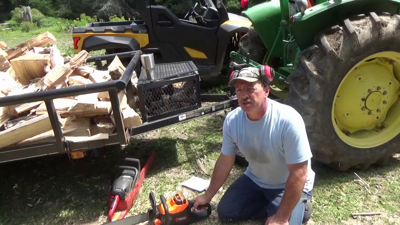 Wen 40417 Cordless Chainsaw Review, Battery Powered Chainsaw - YouTube