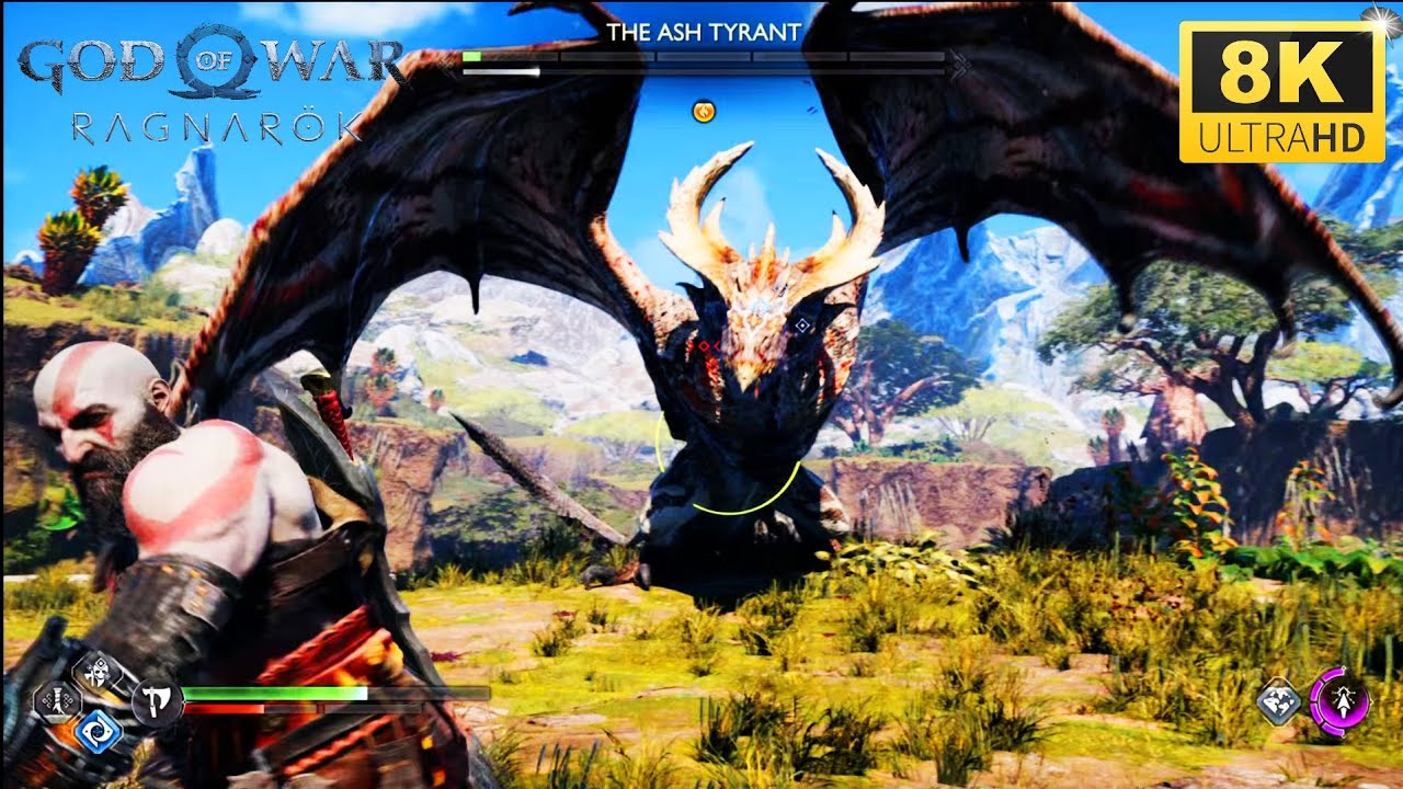 THE ASH TYRANT (Second Dragon) BOSS Fight | God of War Ragnarok - YouTube