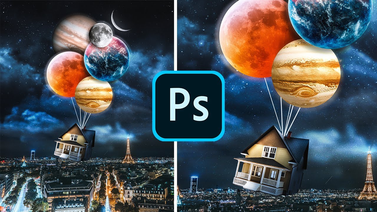 How to make a photoshop manipulation- paris - in adobe photoshop - YouTube