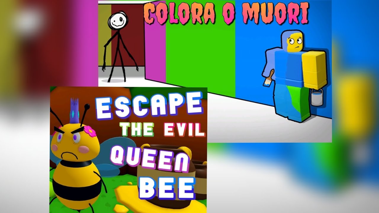 Escape the evil queen bee e colora o muori #roblox - YouTube
