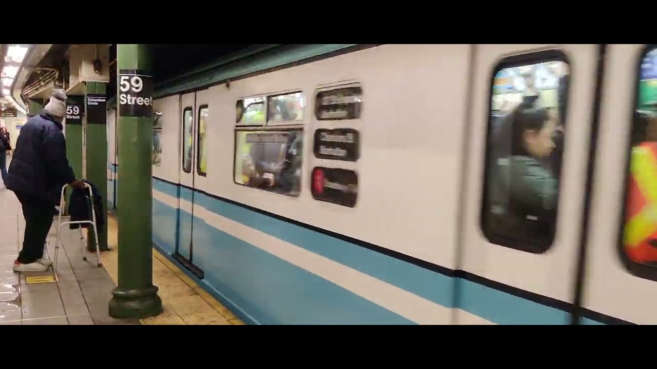 NYCTA Train Of Many Colors entering 59th street station - YouTube