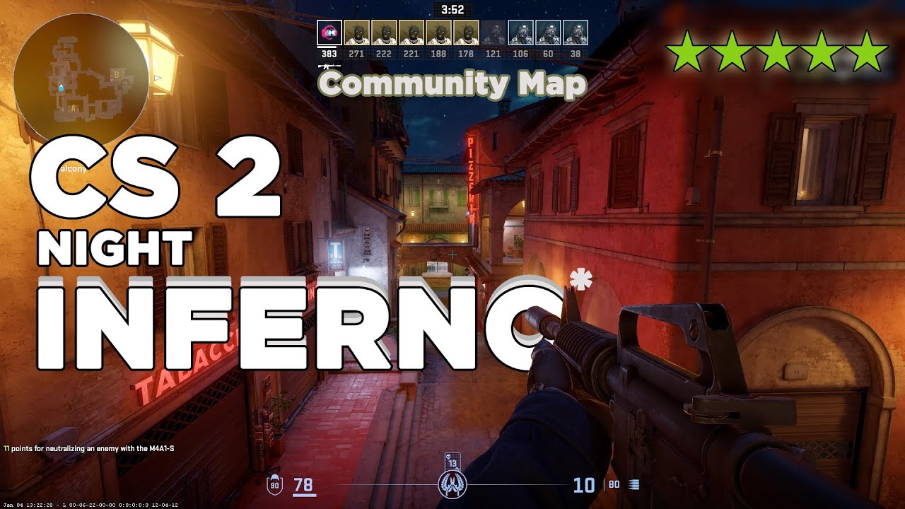 Counter strike 2 Night Inferno Gameplay - YouTube
