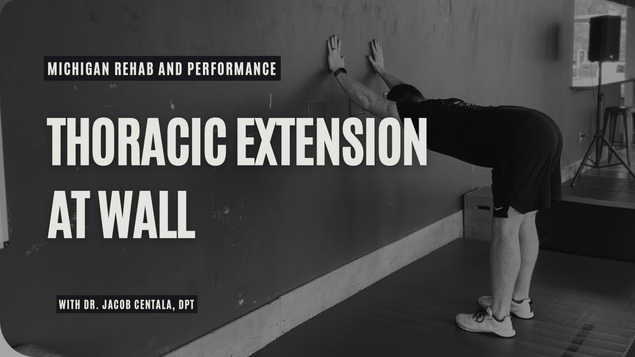 Thoracic Extension at Wall - YouTube