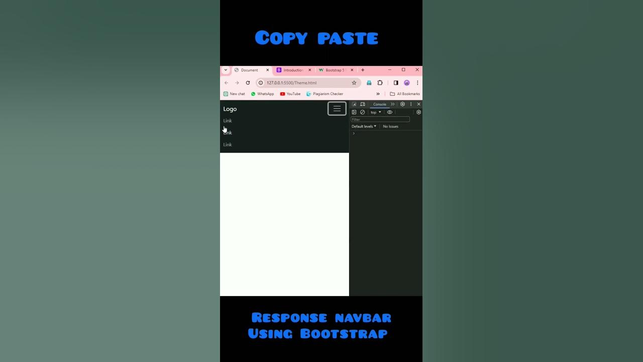 Make Response Navigation Bar Using Bootstrap Css Coding Htmlcss Html Webdesign Bootstrap5