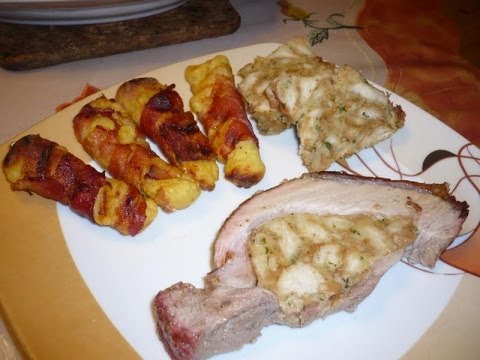 Der Grilljunky 050 und The BBQ King in Schweinebrust gefüllt - YouTube