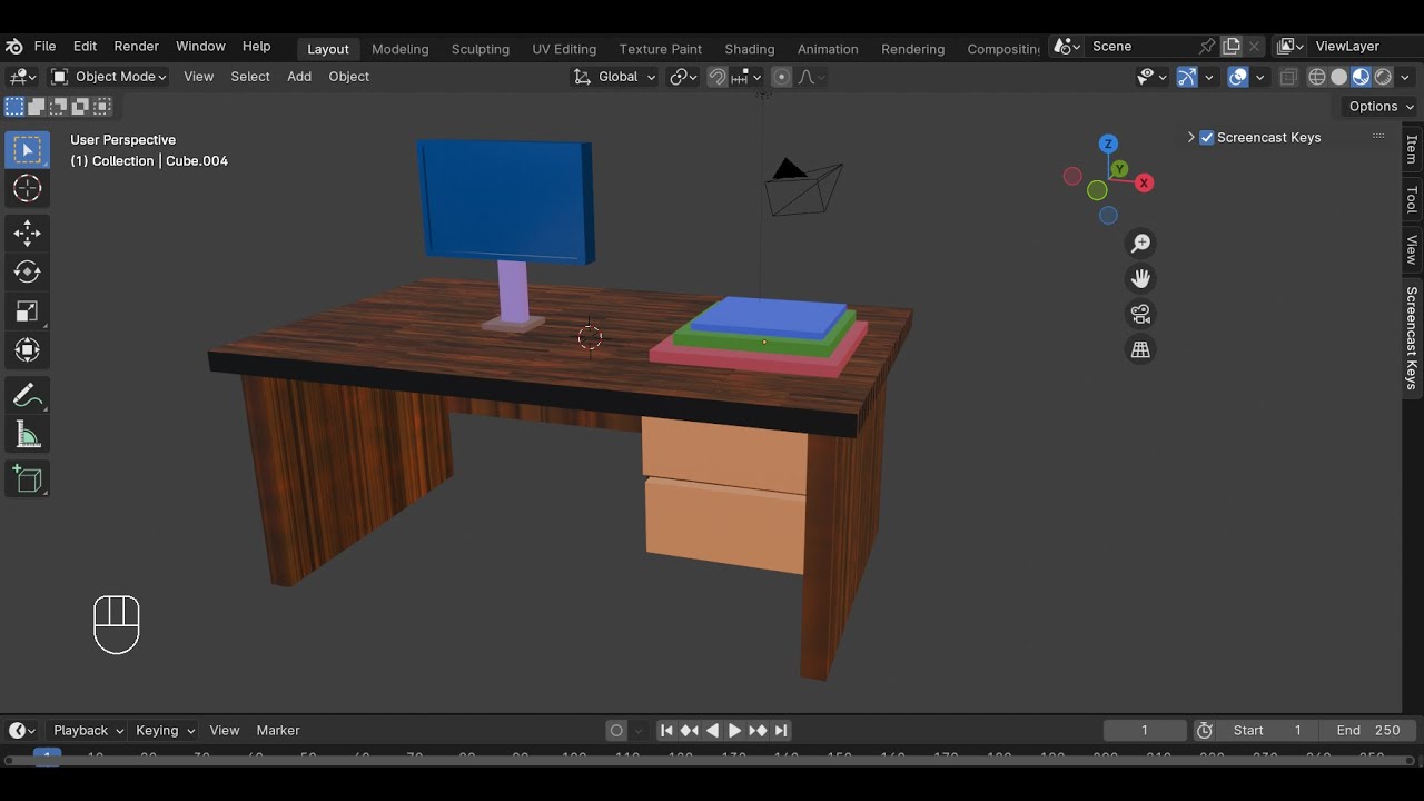 Tutorial basic 3D blender pemula | membuat meja - YouTube