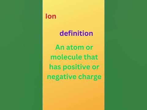 Ion - definition - YouTube
