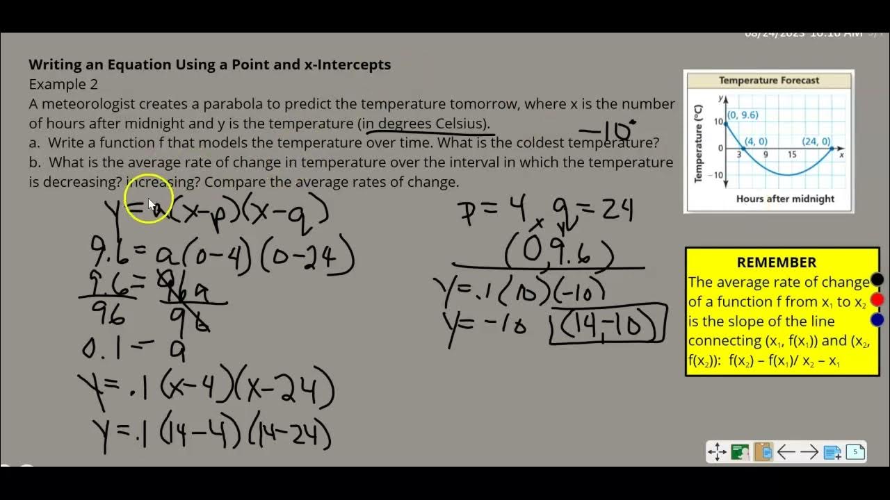 Alg.2 Modeling with Quadratic Functions 2.3 Part 2 - YouTube