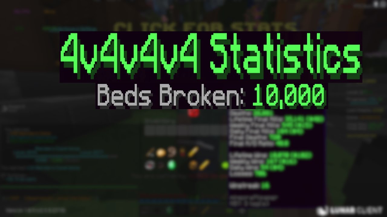 Hitting 10,000 Beds in 4v4v4v4 Bedwars - YouTube