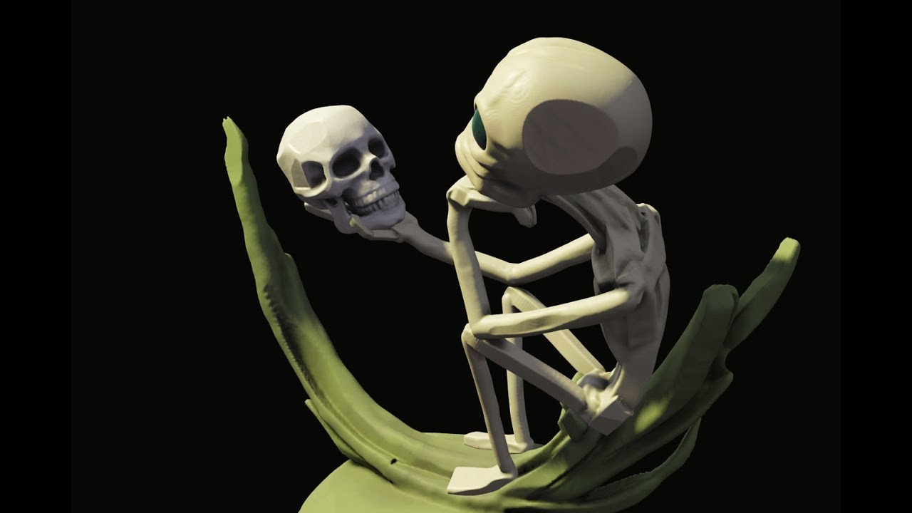 Alien Thinker - Speed Sculpt in VR - Oculus Medium - YouTube