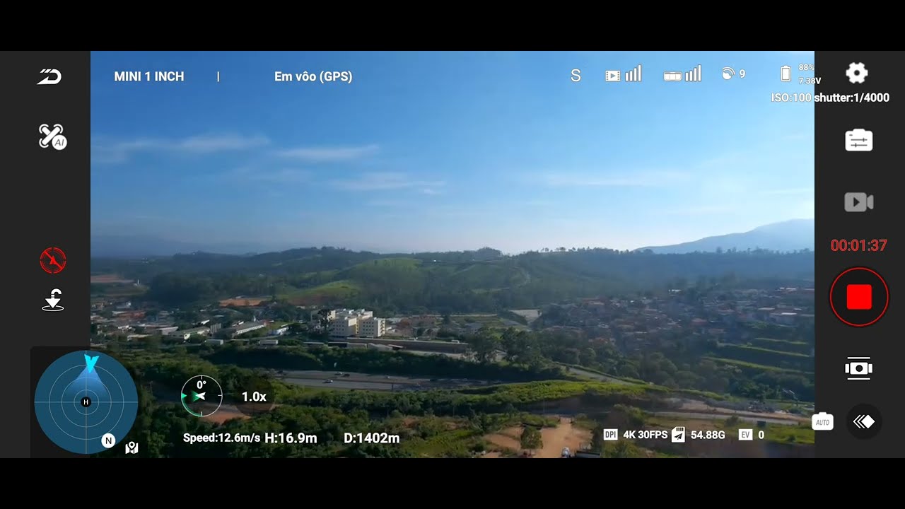 Hubsan mini 1 inch teste Android - YouTube