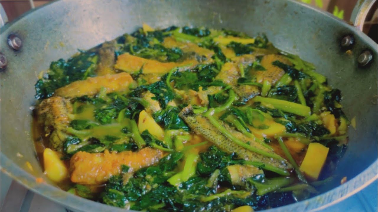 টাকি মাছ দিয়ে পুঁই-শাক রান্না রেসিপি ||Puni-shak cooking recipe with ...