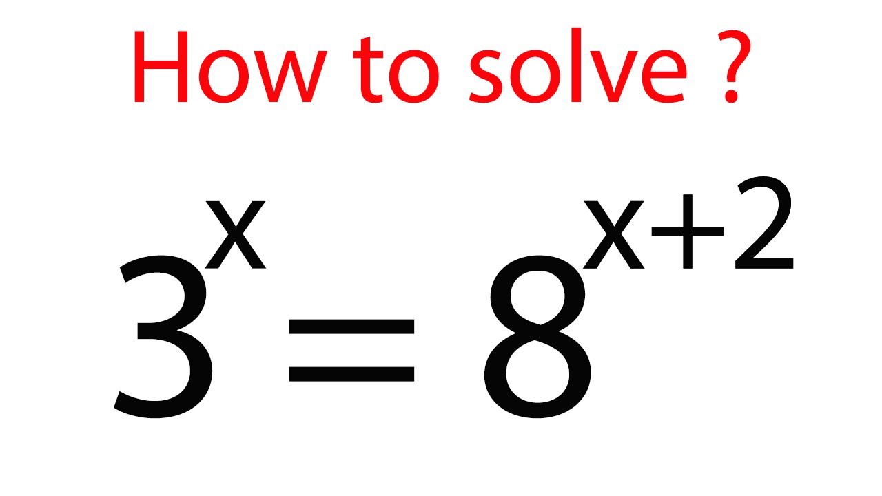 A Great Algebra Problem with Exponents - YouTube
