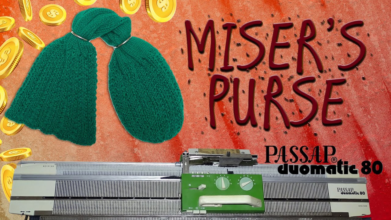 Passap Knit Miser's Purse - YouTube