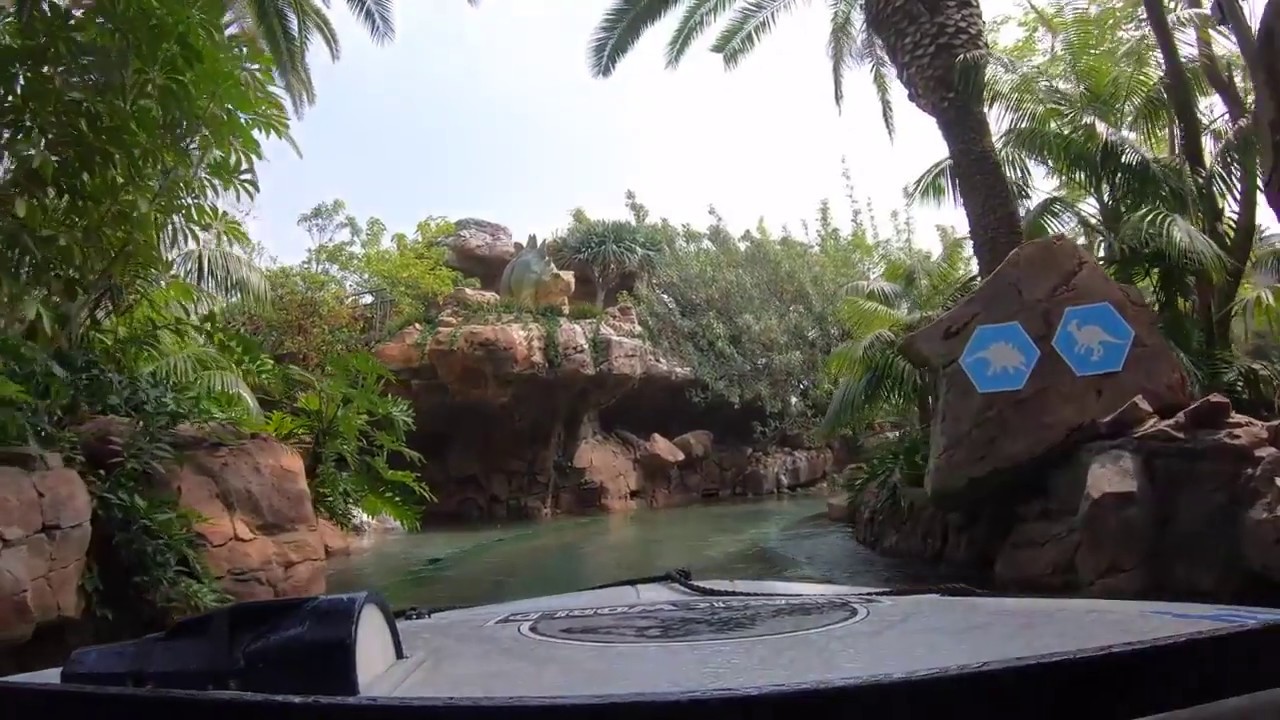 Jurassic World The Ride Front Seat 4K POV Universal Studios Hollywood ...