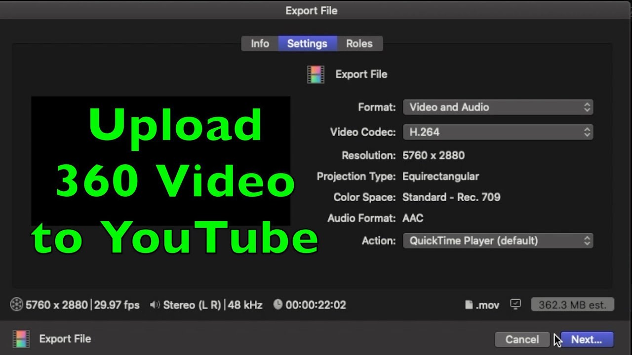 Upload 360 Video to YouTube - YouTube