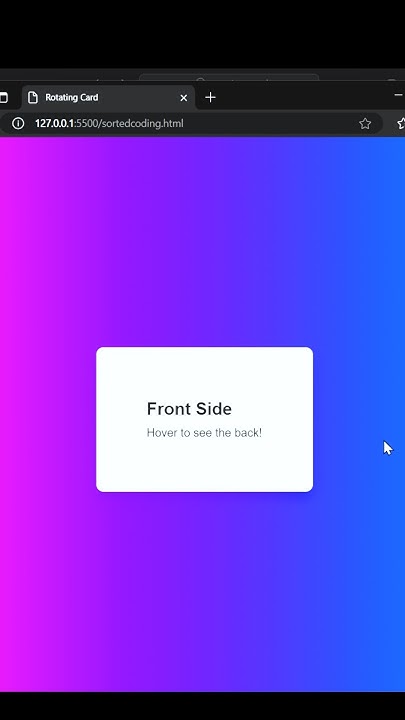 Rotating Card | HTML CSS - YouTube
