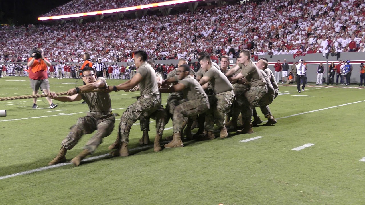 Tug of war between NC State ROTC units at Carter-Finley Stadium - 10.10 ...