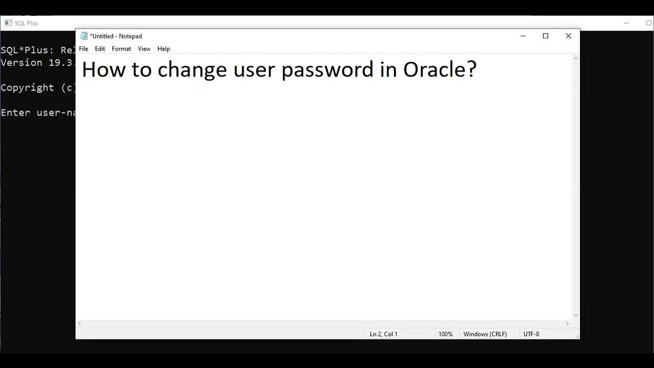 How to Change User Password in Oracle| Oracle 19c| BhanuPriya - YouTube