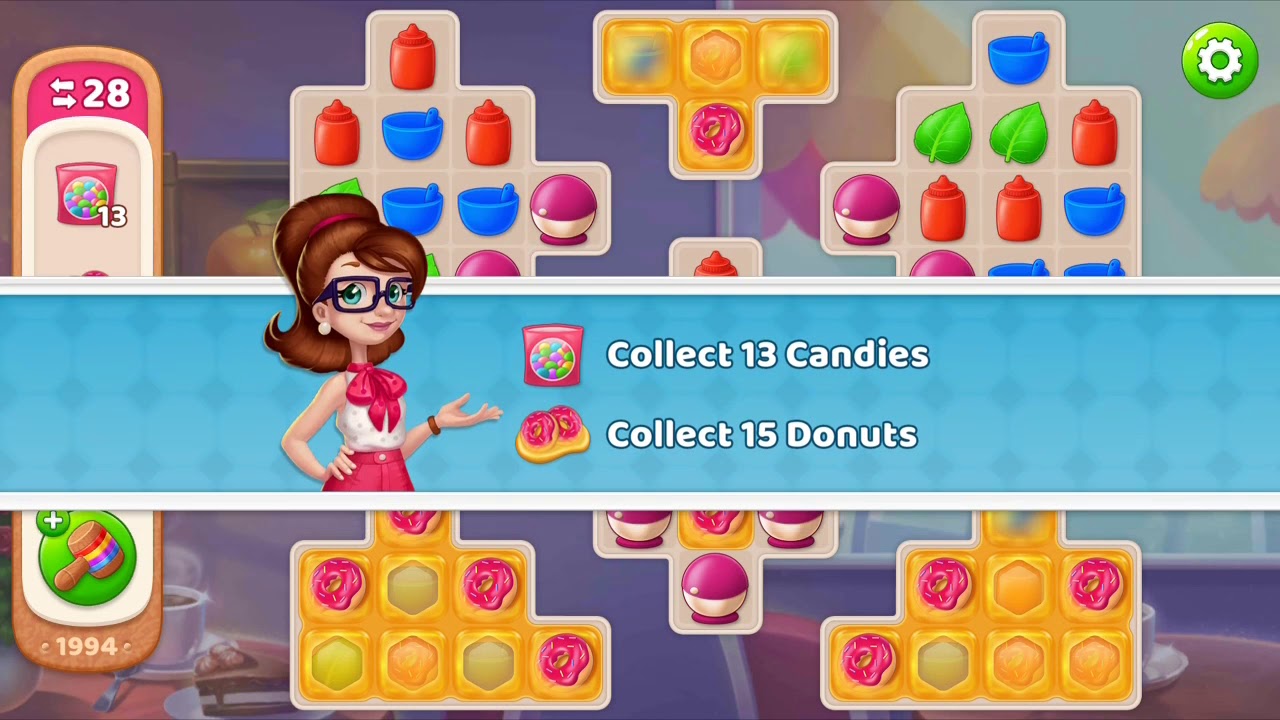 Manor cafe - match 3 level 1994 - YouTube