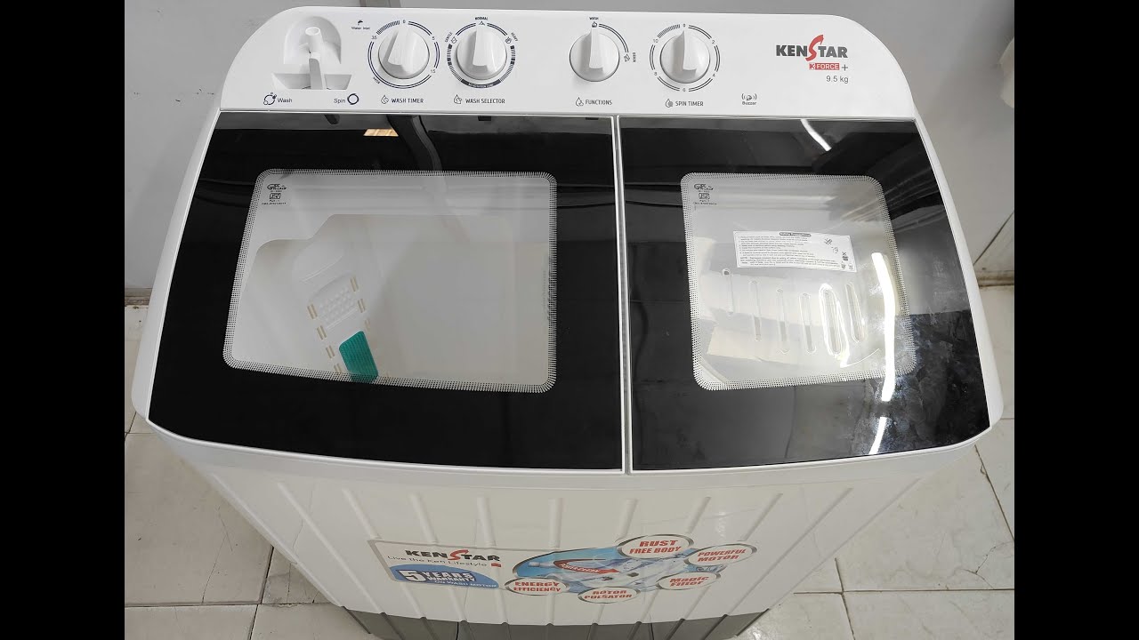 Kenstar Semi Automatic Washing Machine glass lid strength test - YouTube