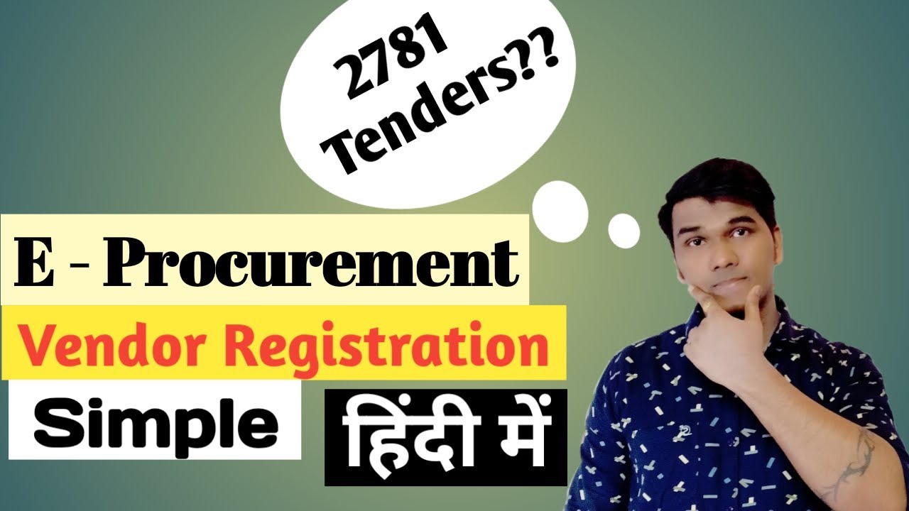 E Procurement | Etender | Vendor Registration Kaise Kare | Online ...
