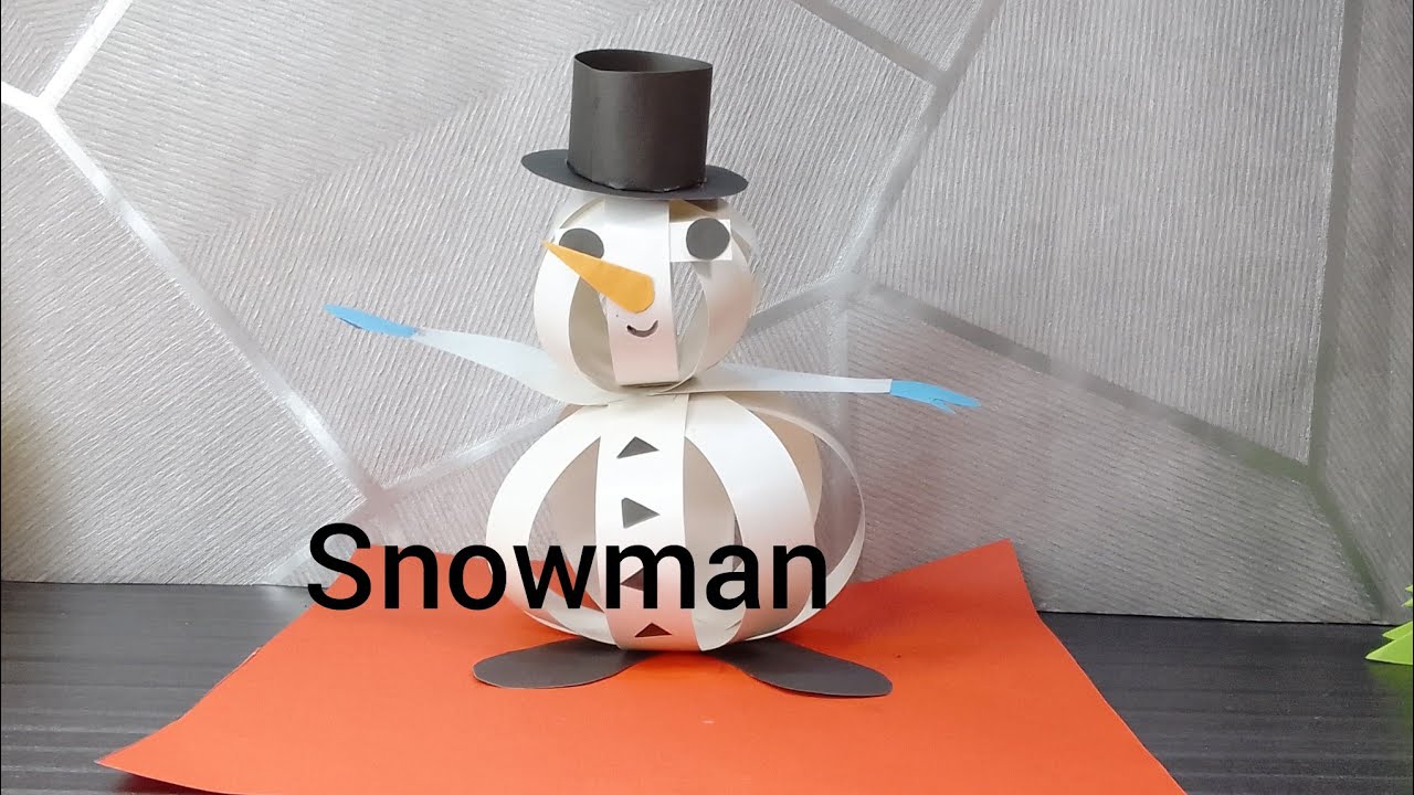DIY Christmas Snowman || How to make paper craft snowman || snowman ...
