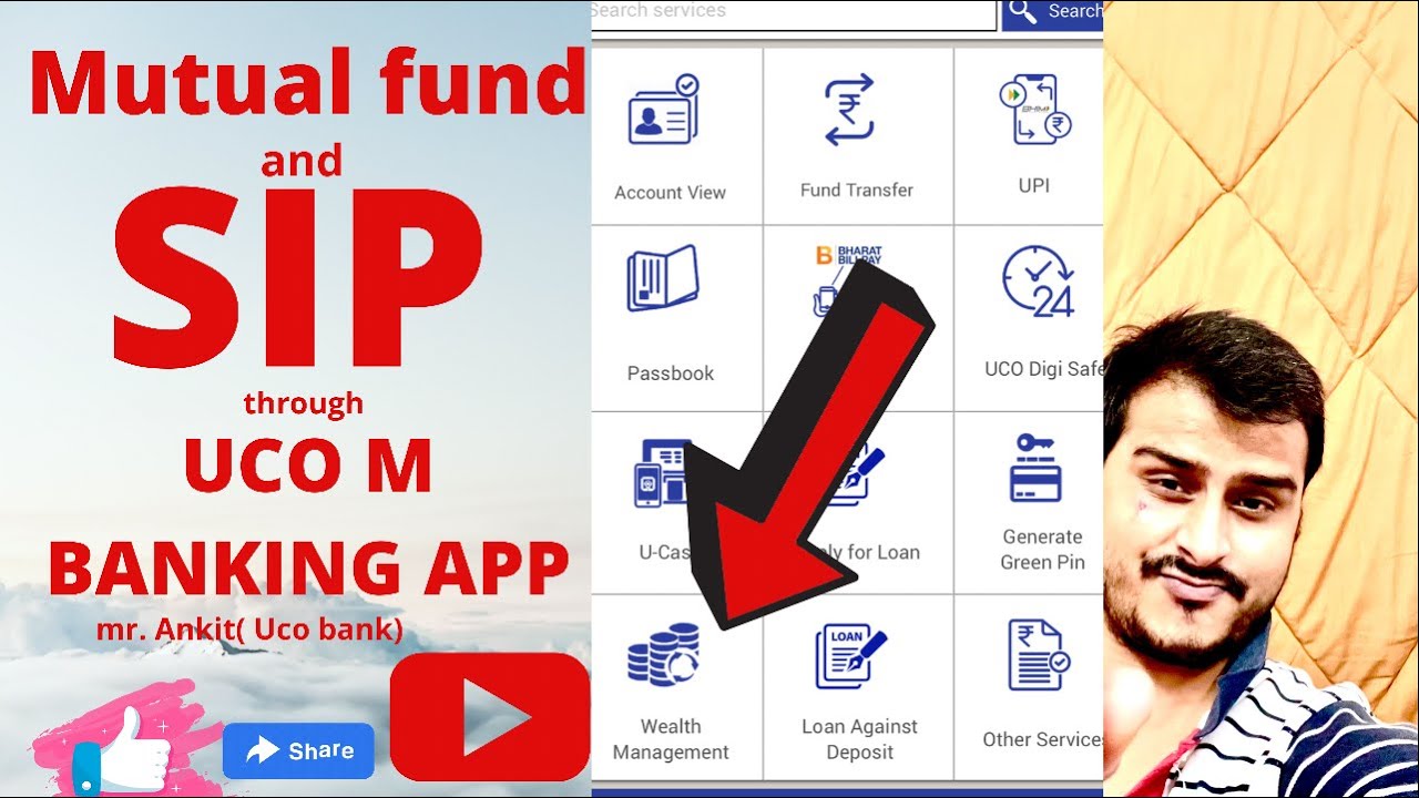 Mutual fund ! SIP ! Through Uco mbanking plus app! SIP कैसे करे ?! यूको बैंक मोबाइल बैंकिंग एप ...
