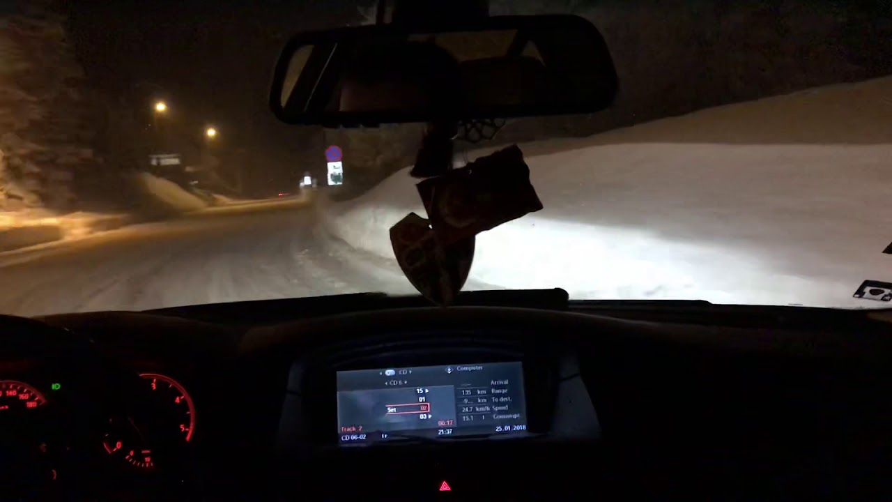 Bmw e60 535d snow drift - YouTube