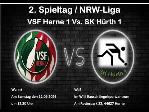 NRW-Liga 2. Spieltag Saison 2026/2027 VSF Herne 1 vs SK Hürth 1