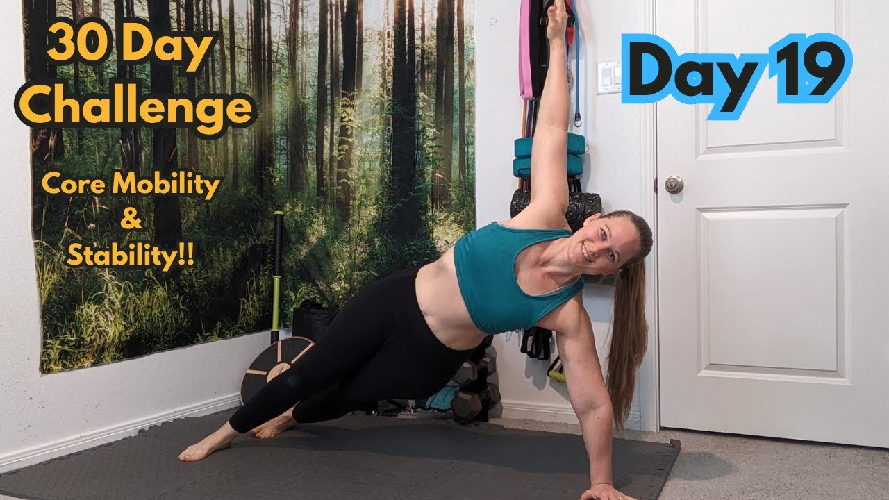 Day 19 of 30 - Core Challenge for Beginners & Moms! - YouTube