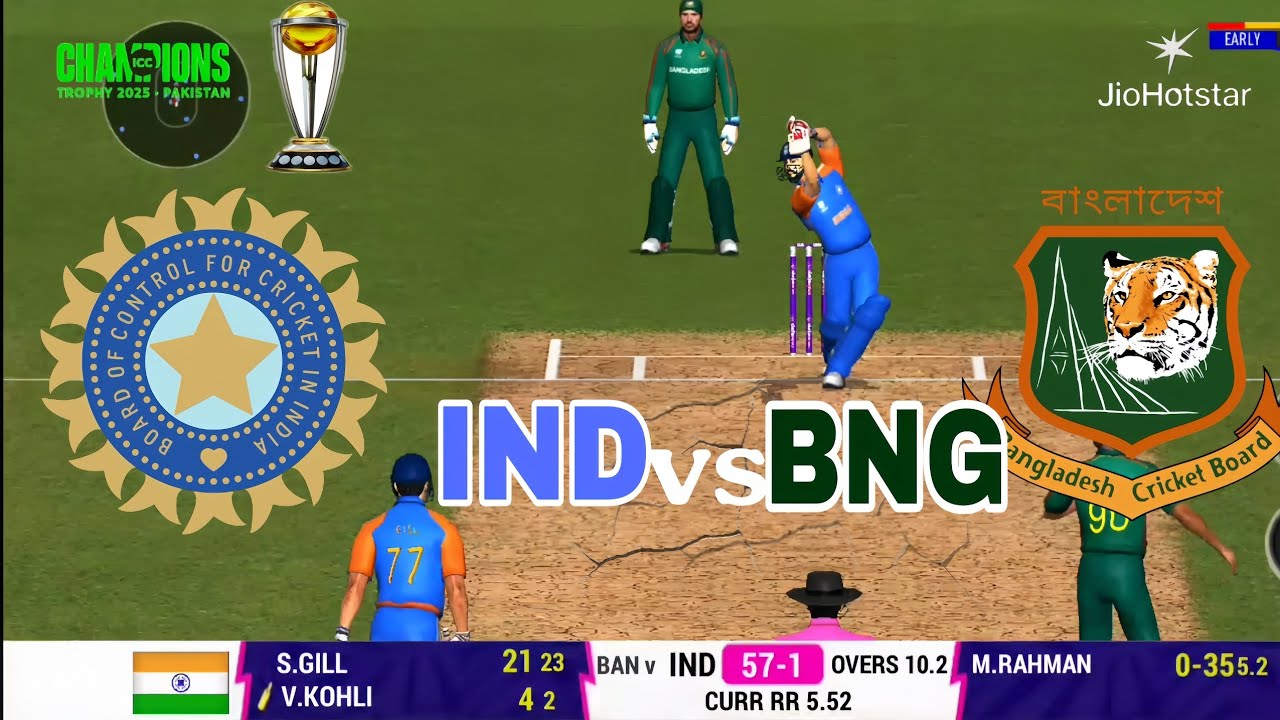 IND🇮🇳 vs BNG🇧🇩 | match -2| ICC Champions trophy 2025 | REAL Cricket 20 ...