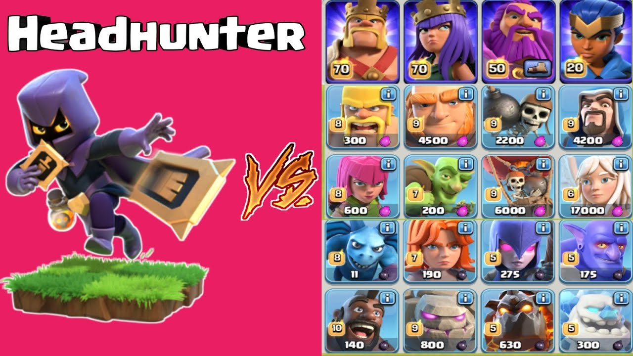 New troop Headhunter vs all Max troops| Headhunter vs all troops ...
