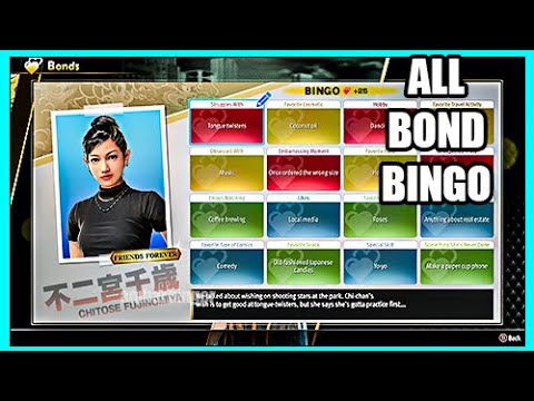 Like a Dragon Infinite Wealth Chitose Fujinomiya All Bond Bingo Conversations ENGLISH DUB - YouTube