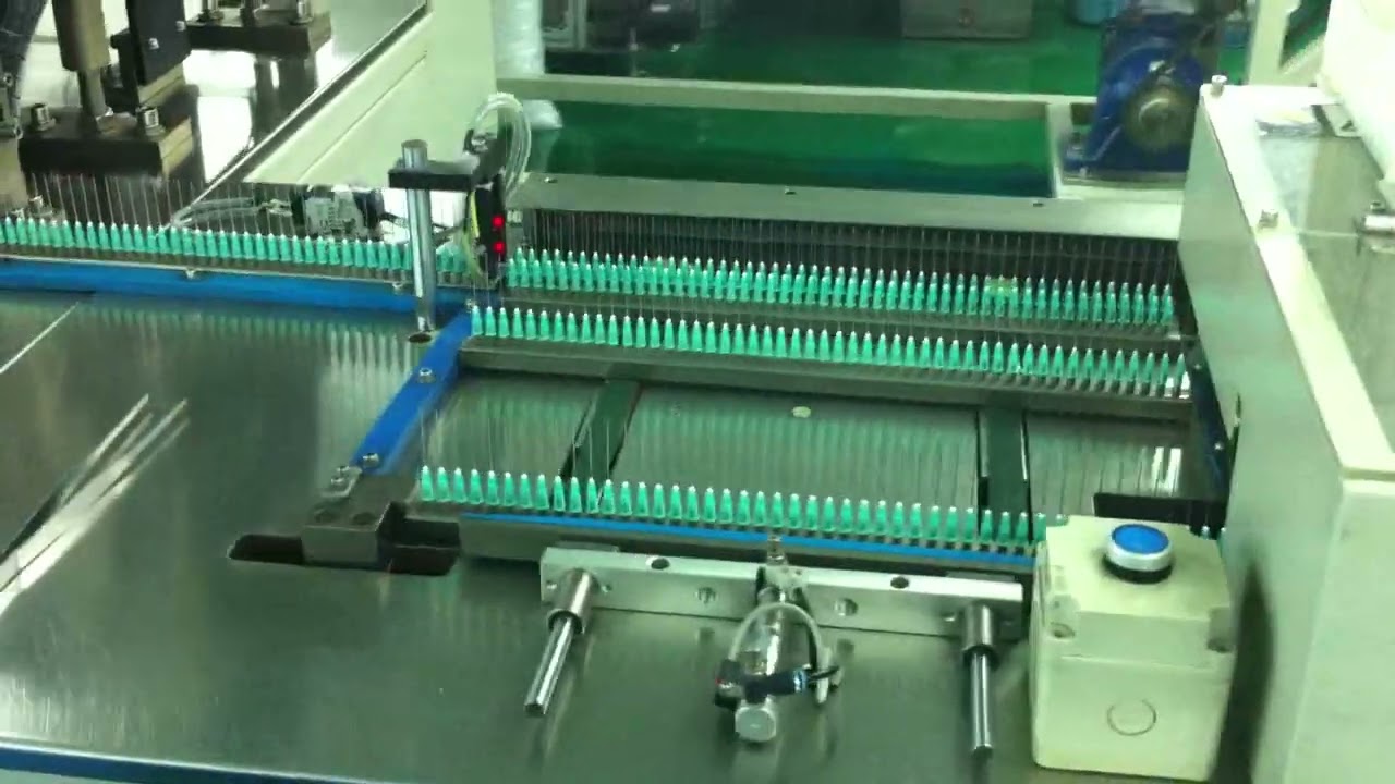 full automatic hypodermic needle assembly machine - YouTube