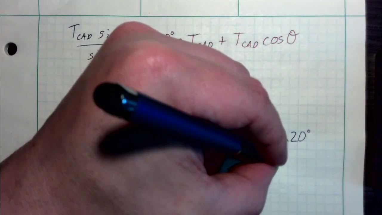 Statics Lecture 4 part 5 example - YouTube