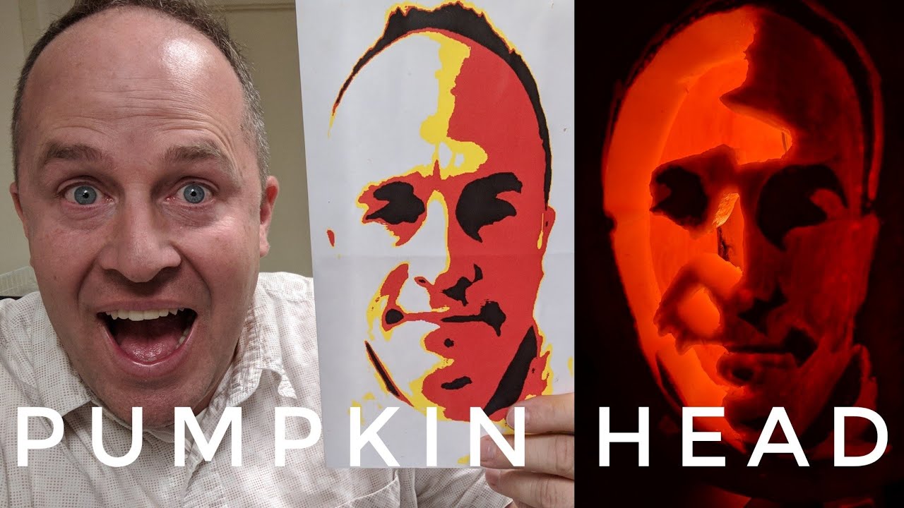 How To Put Your Face On A Pumpkin - YouTube