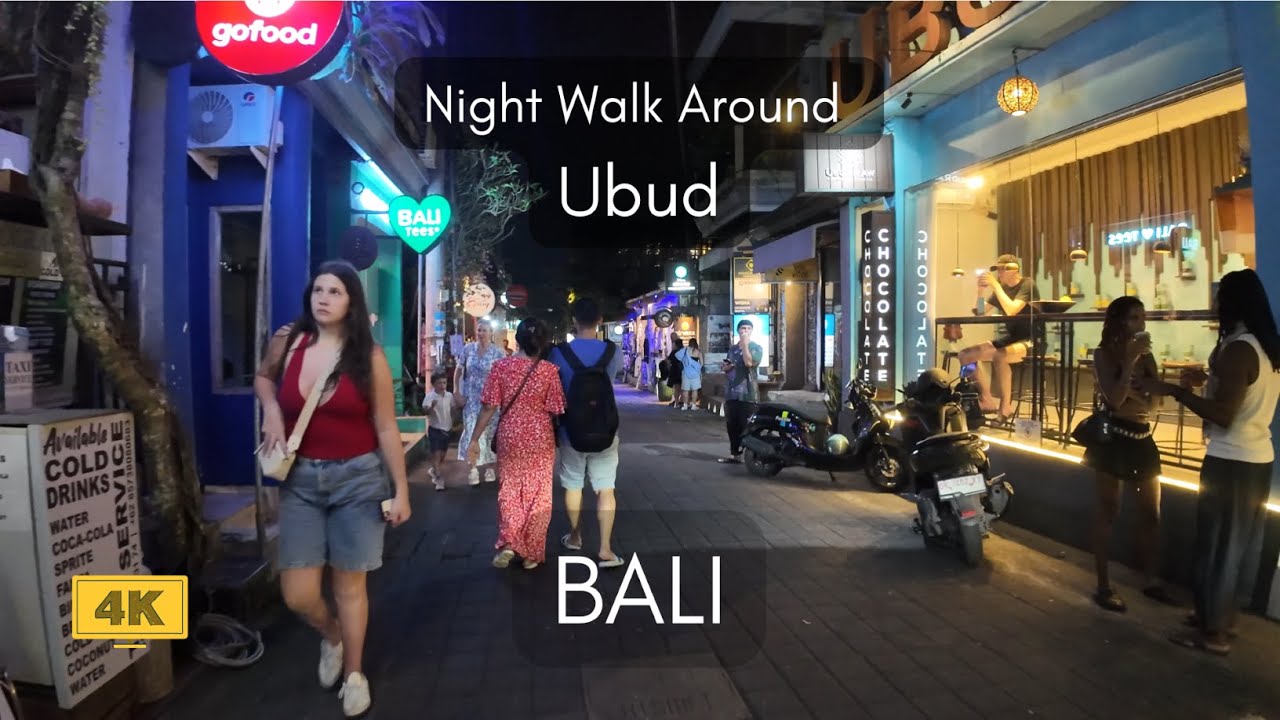 Walking Around Ubud at Night | Goutama, Hanoman, Monkey Forest Street ...