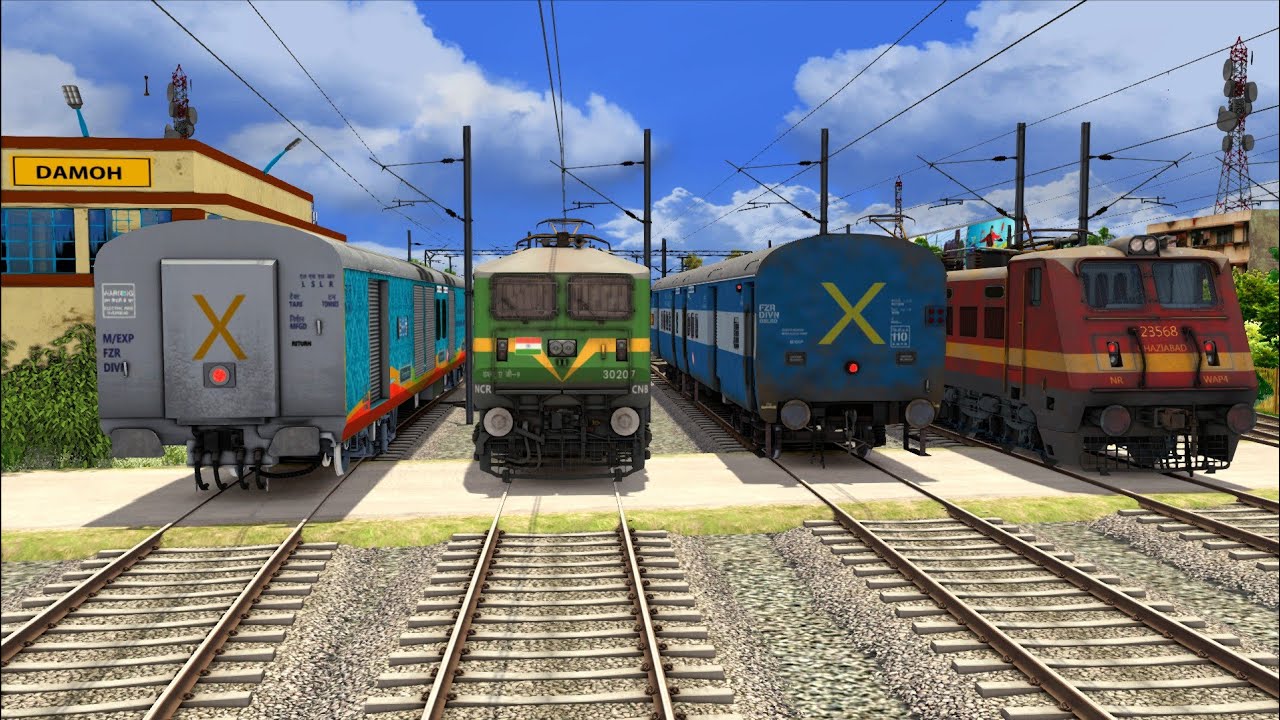 Trains Crossing at Railroad Crossing – indian railways | Level Crossing ...