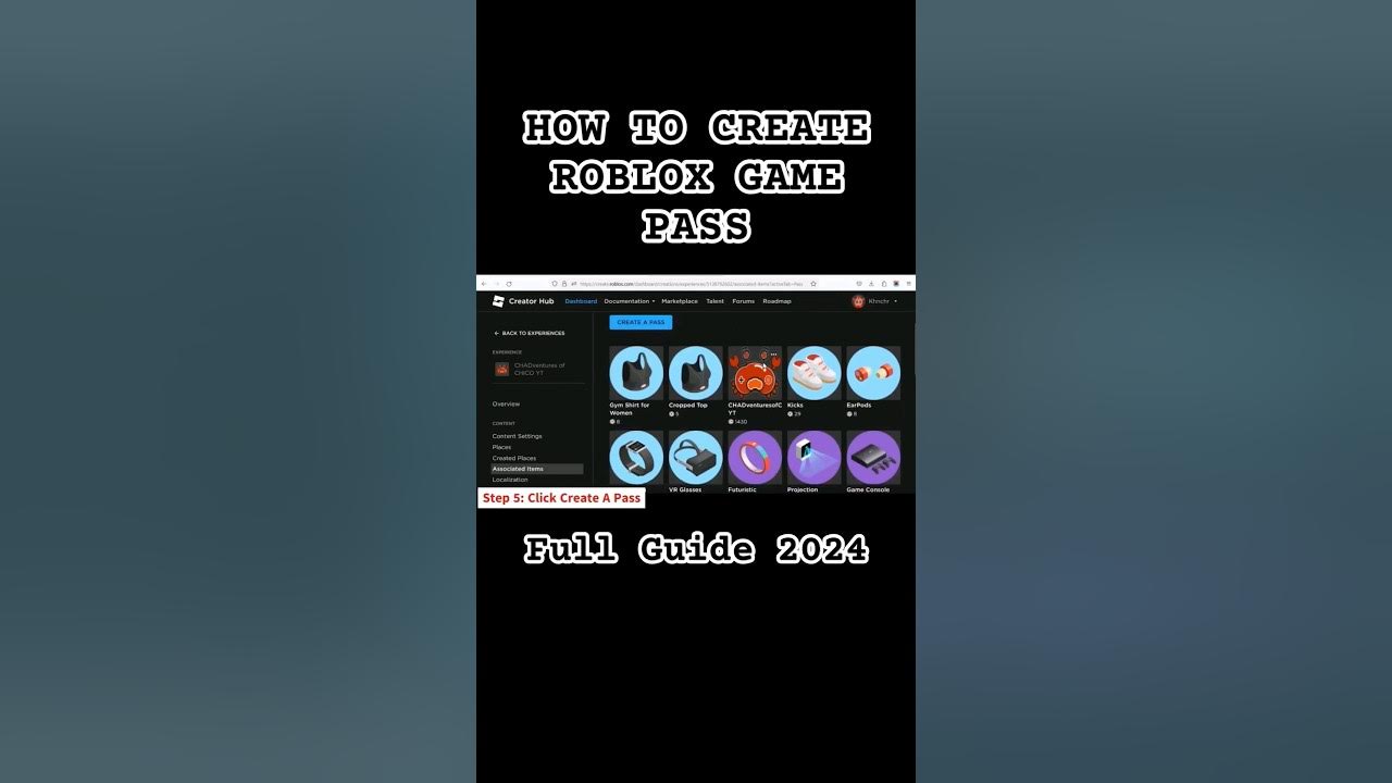 Here's A Full Guide On How To Create / Make Roblox Game Pass #roblox # ...