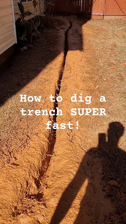 I dug this trench 18inches deep for my power lines and Wow was it fast ...