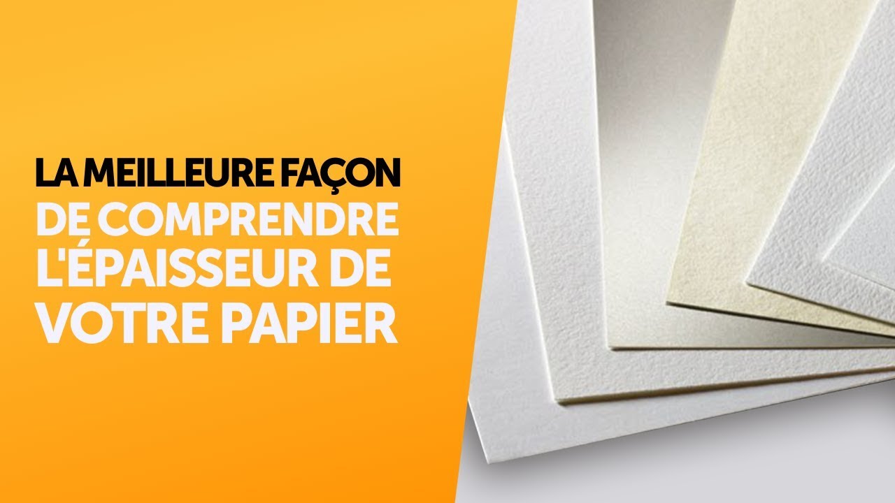 La meilleure façon de comprendre l'épaisseur de votre papier - YouTube