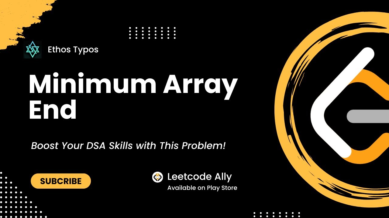Minimum Array End Leetcode Youtube 5146