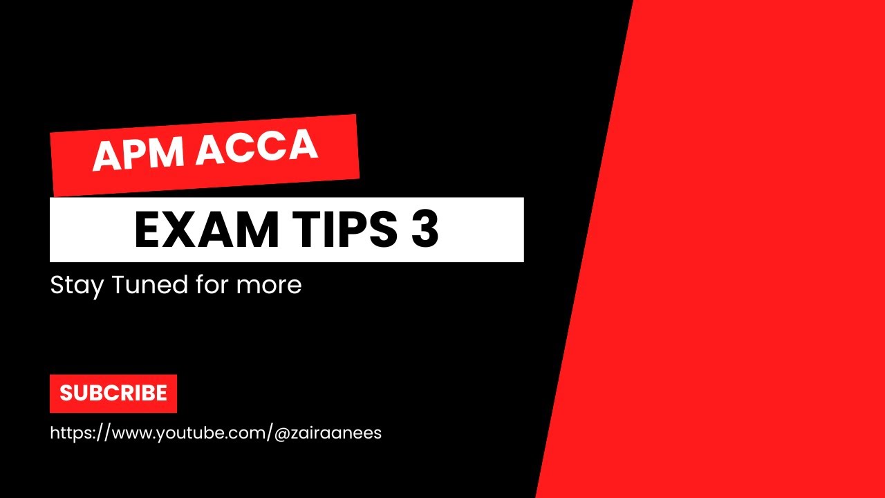 Exam tip 3 #APM #ACCA - YouTube
