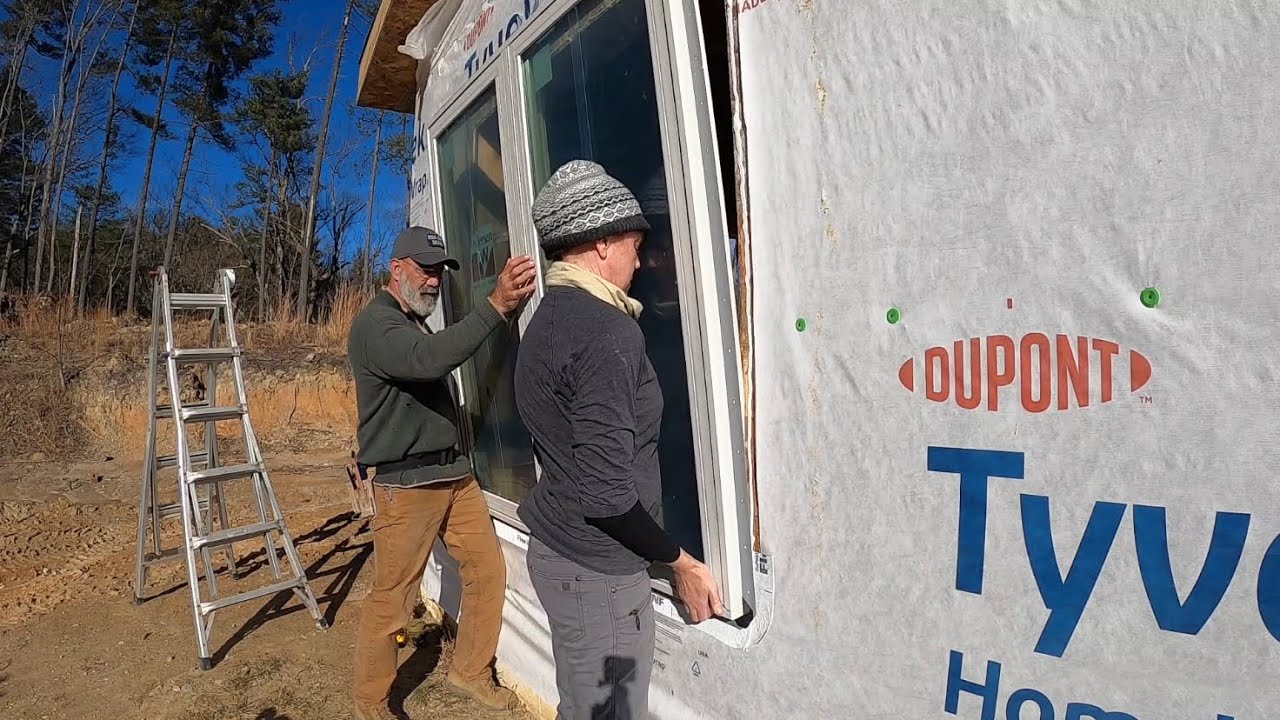 5 Foot Windows. Installing casement windows in our SIPs Post and Beam ...