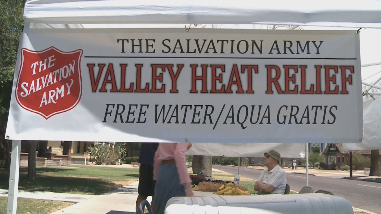 Salvation Army activates Phoenix-area heat relief stations - YouTube