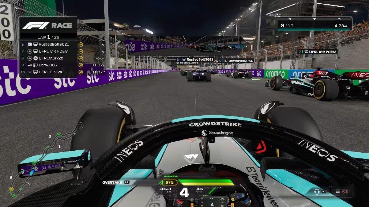 F1 24 UFRL Tier 1 jeddah T1 - YouTube