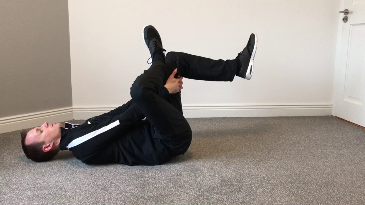 Supine Figure 4 Stretch - YouTube