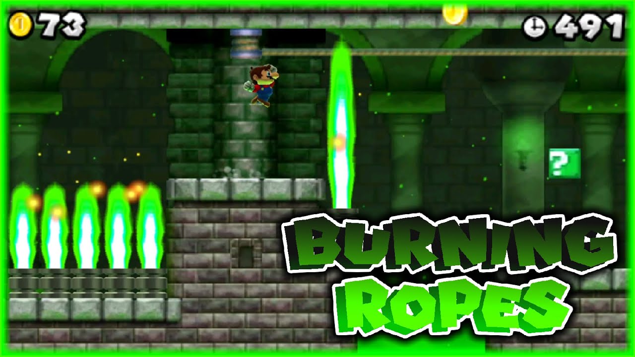 Burning Ropes | NSMB2 Custom Level - YouTube
